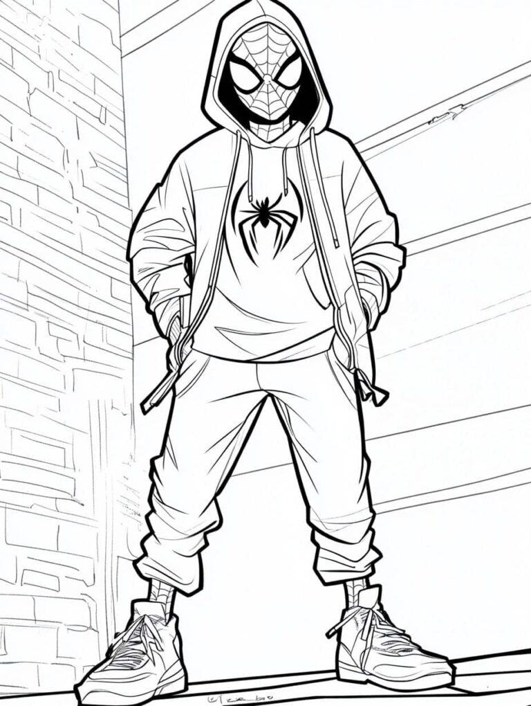 Dibujos para colorear de Miles Morales para fans - Coloriageenfants.com