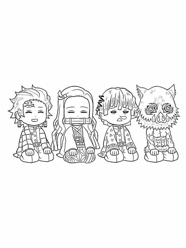 Nezuko Coloring Pages for Demon Slayer Fans - Coloriageenfants.com