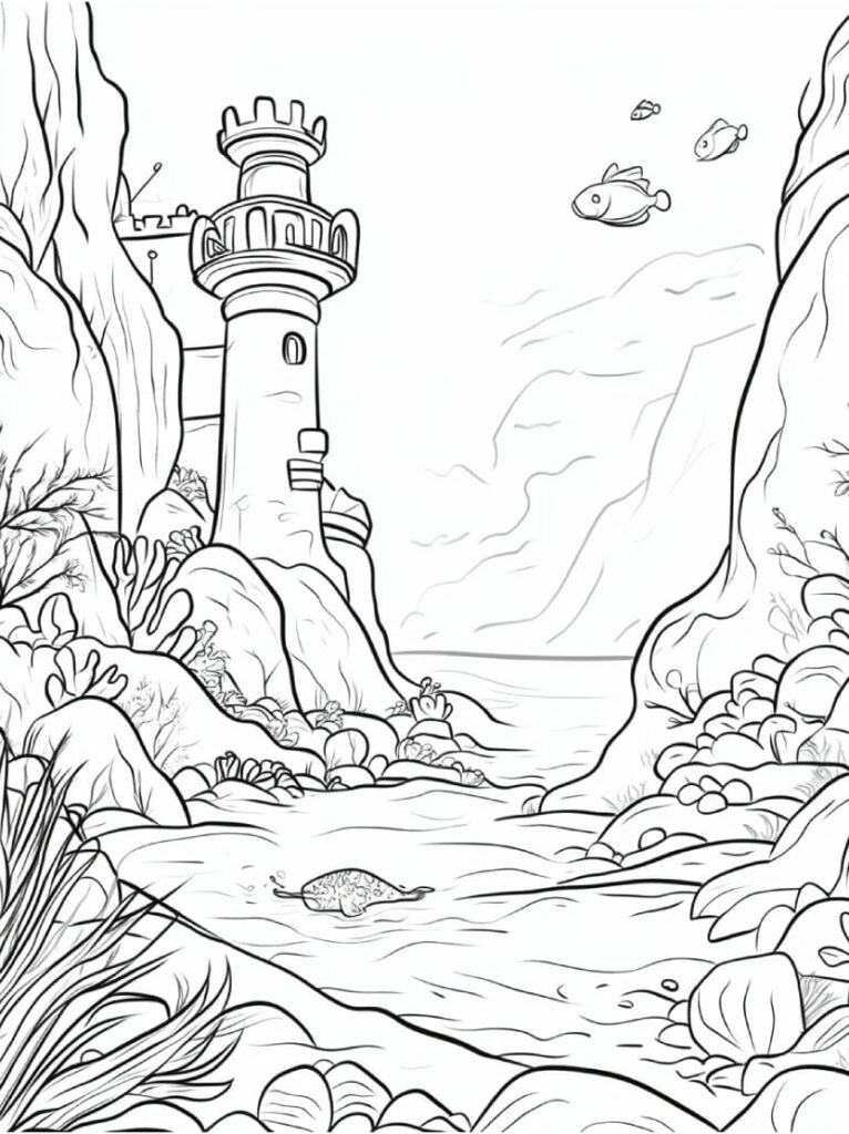 Desenhos de oceano para colorir para crianças - Coloriageenfants.com