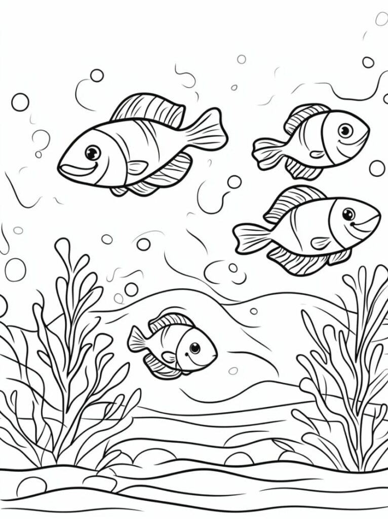 Coloriage Océan pour Enfants - Coloriageenfants.com