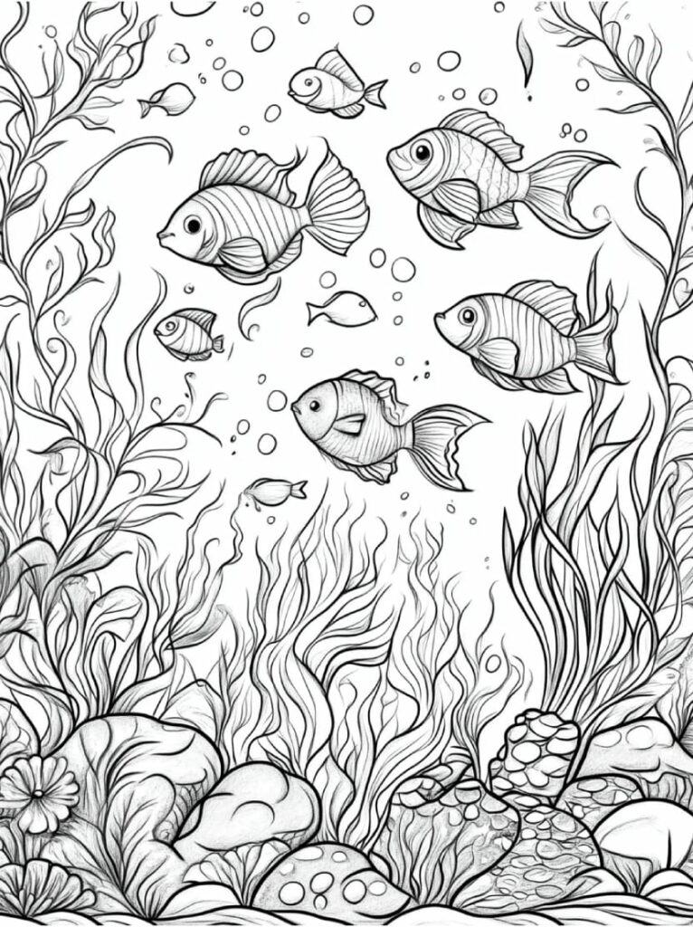 Coloriage Océan pour Enfants - Coloriageenfants.com