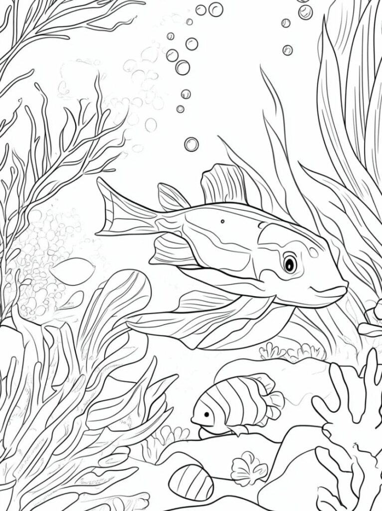 Coloriage Océan pour Enfants - Coloriageenfants.com