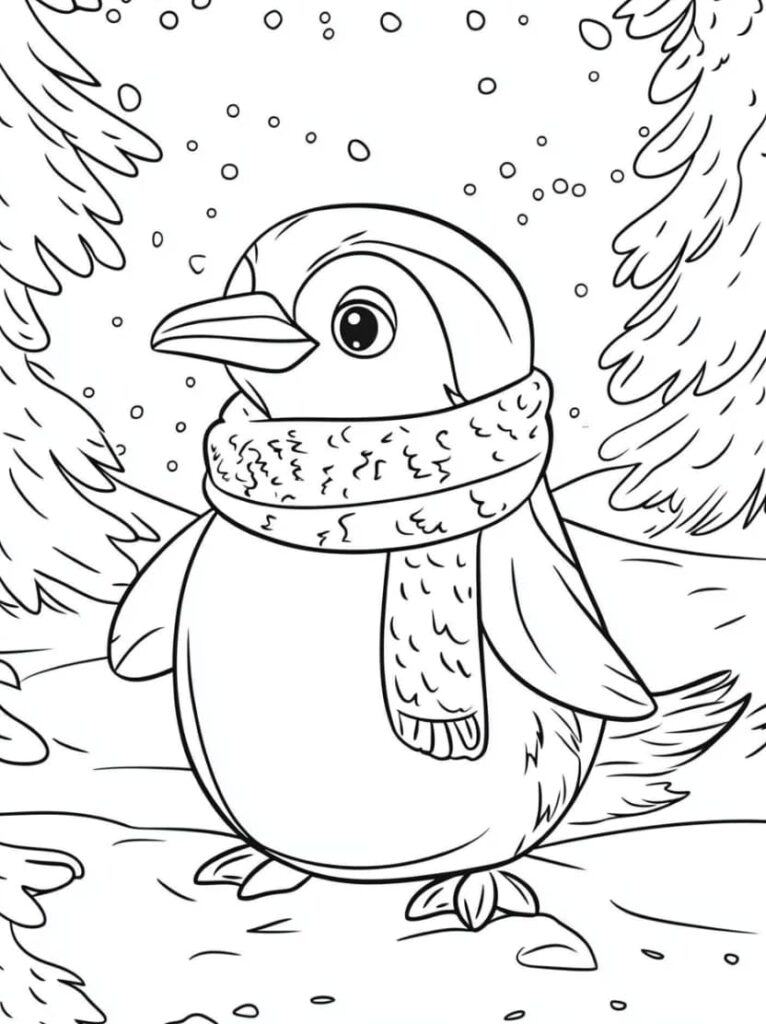 ペンギンぬりえの魔法 - Coloriageenfants.com