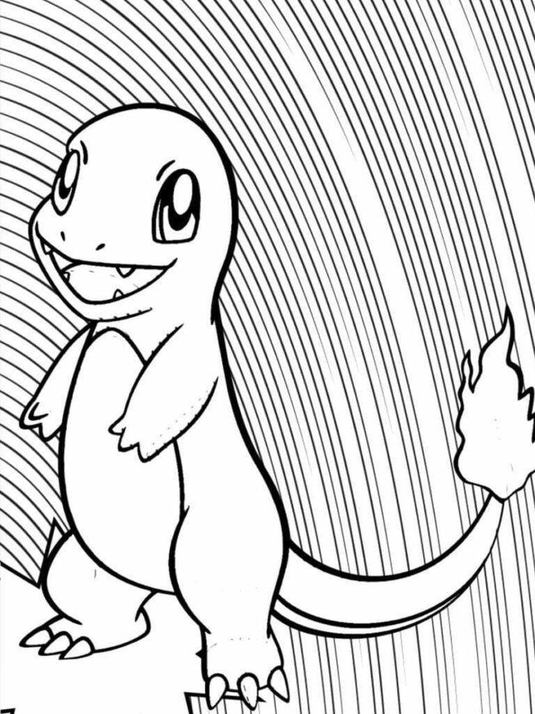 Coloriage Salameche à imprimer - Coloriageenfants.com