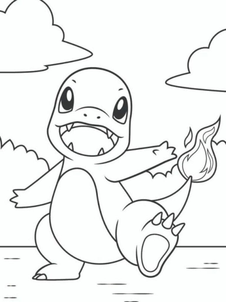 Coloriage Salameche à imprimer - Coloriageenfants.com