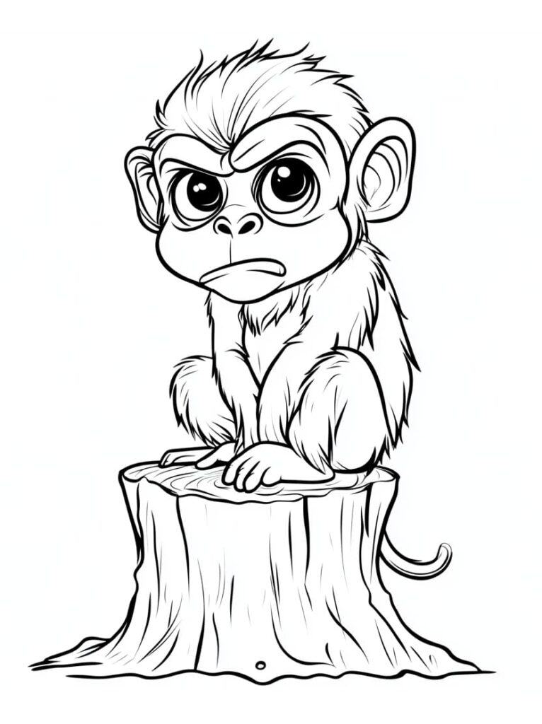 Coloriage Singe pour Enfants - Coloriageenfants.com