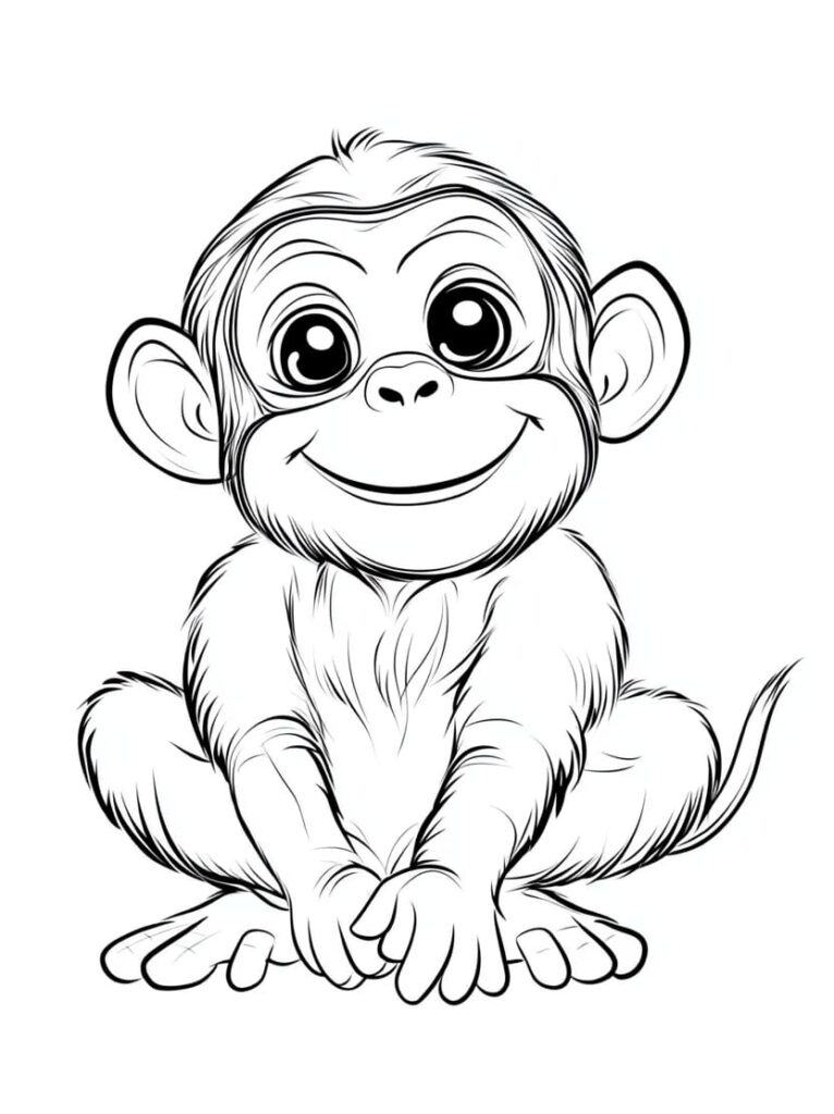 Coloriage Singe pour Enfants - Coloriageenfants.com