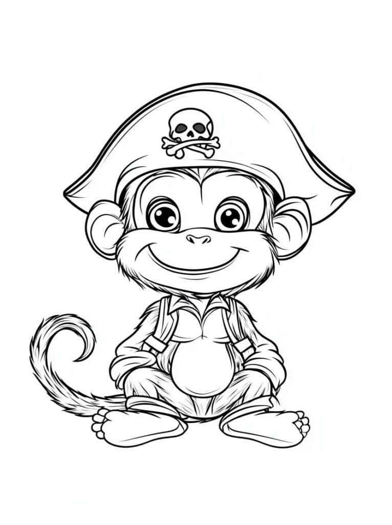 Coloriage Singe pour Enfants - Coloriageenfants.com