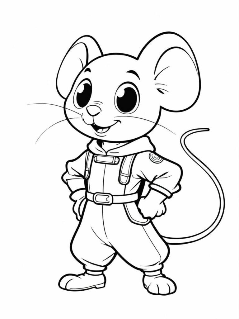 Aventuras para colorear: el ratón - Coloriageenfants.com