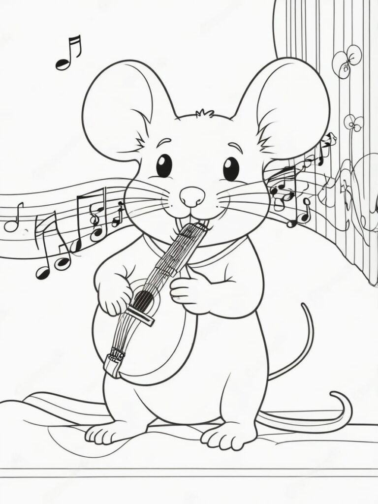 Aventuras para colorear: el ratón - Coloriageenfants.com