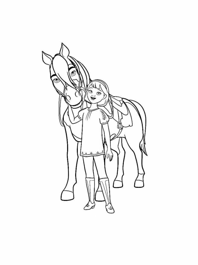 Coloriage Spirit Amusant - Coloriageenfants.com