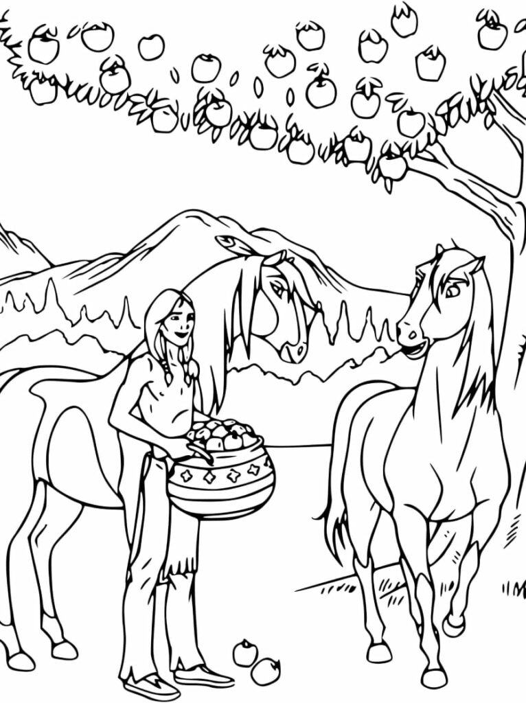 Coloriage Spirit Amusant - Coloriageenfants.com
