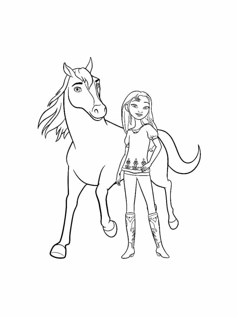 Coloriage Spirit Amusant - Coloriageenfants.com