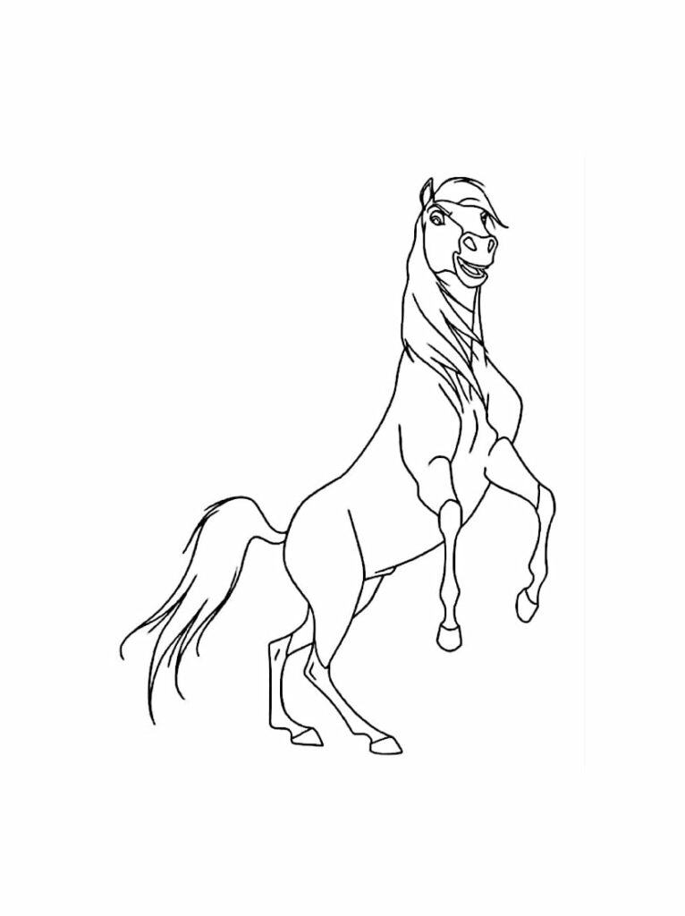 Coloriage Spirit Amusant - Coloriageenfants.com