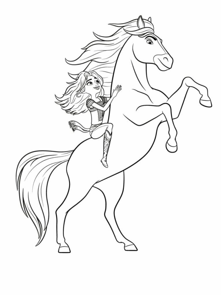 Coloriage Spirit Amusant - Coloriageenfants.com