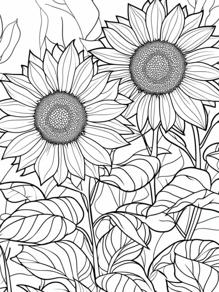 Coloriage Tournesol en Folie - Coloriageenfants.com