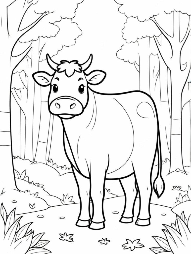 Página para colorear de la vaca loca - Coloriageenfants.com