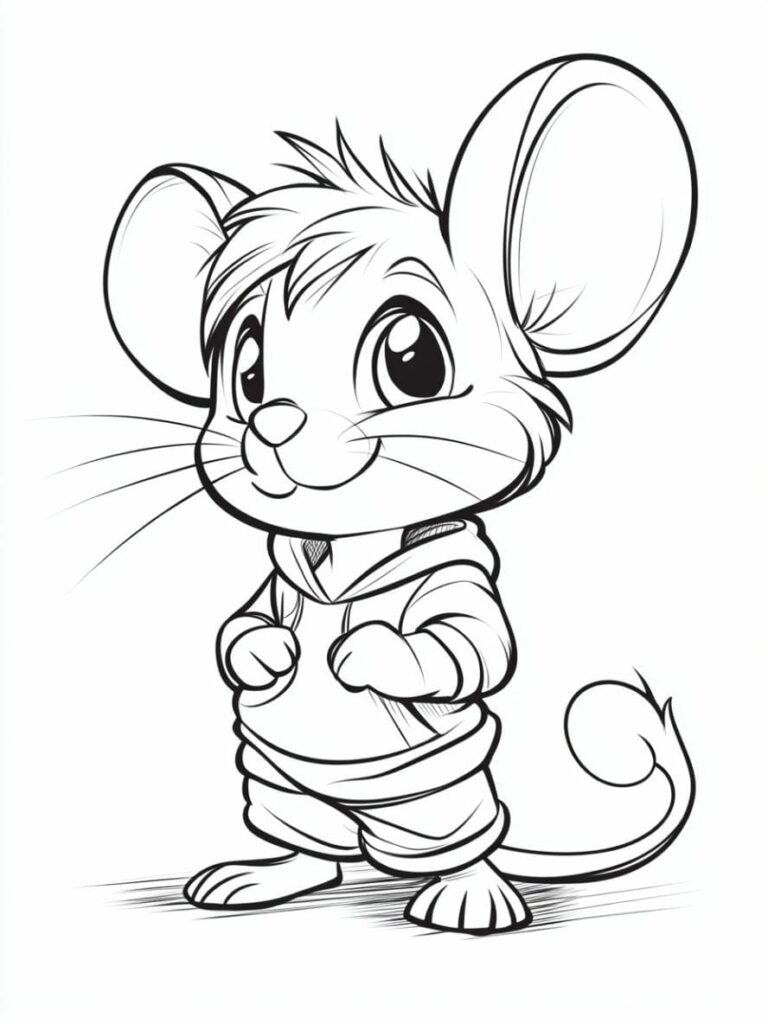 Aventuras para colorear: el ratón - Coloriageenfants.com