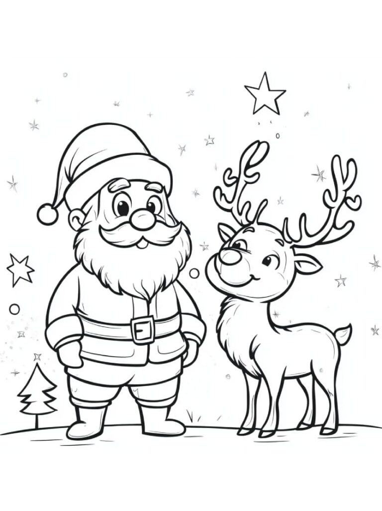 Père Noël Coloriage à imprimer pour les enfants - Coloriageenfants.com