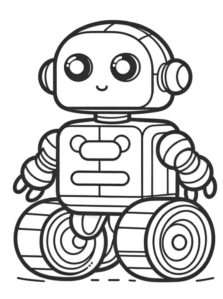 Coloriage Robot Futuriste - Coloriageenfants.com