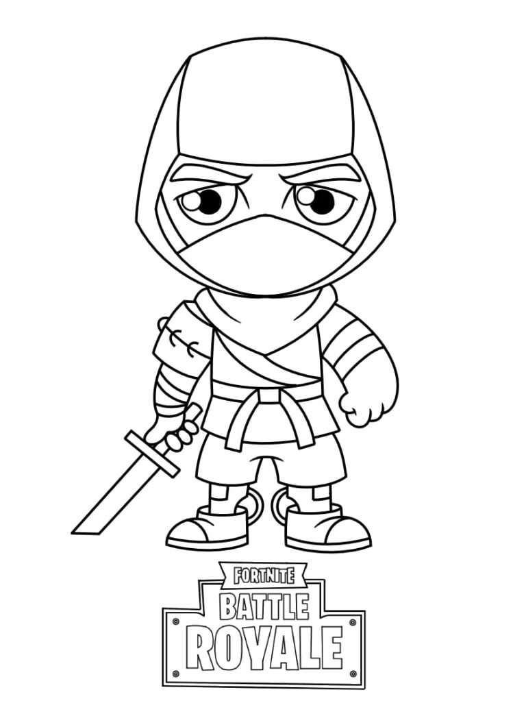 Coloriage Fortnite avec les Skins - Coloriageenfants.com