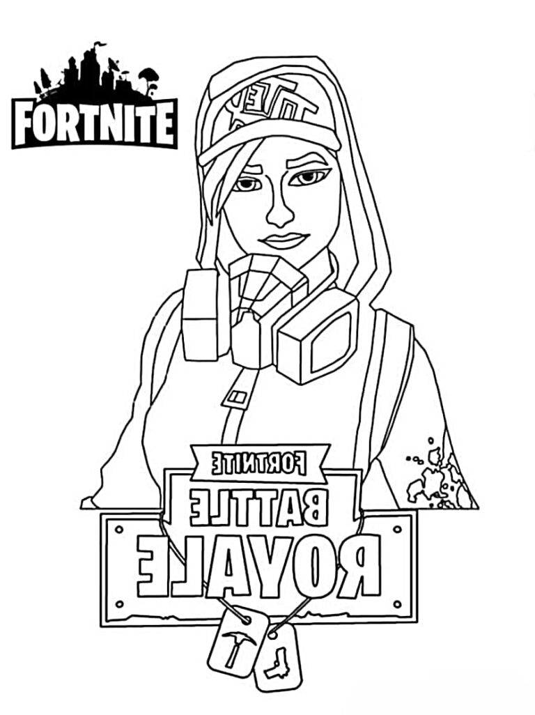 Coloriage Fortnite avec les Skins - Coloriageenfants.com
