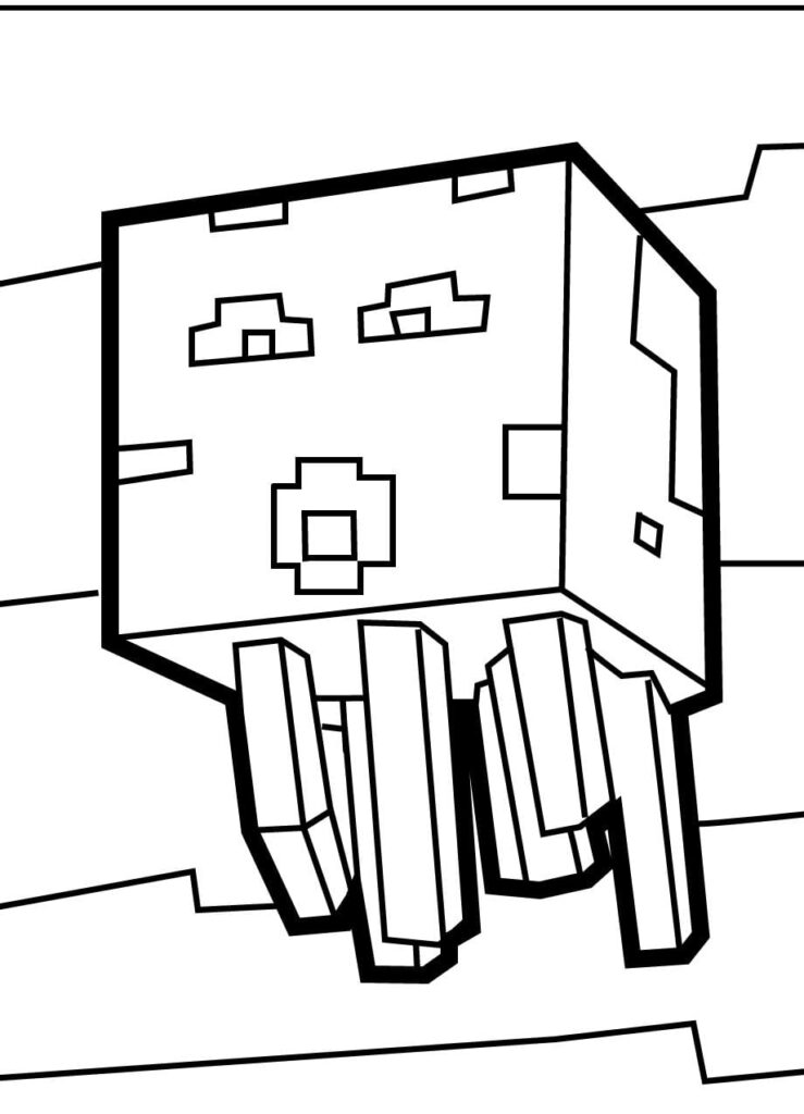 Desenhos para colorir Minecraft e suas criaturas - Coloriageenfants.com