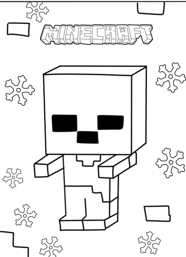 Desenhos para colorir Minecraft e suas criaturas - Coloriageenfants.com