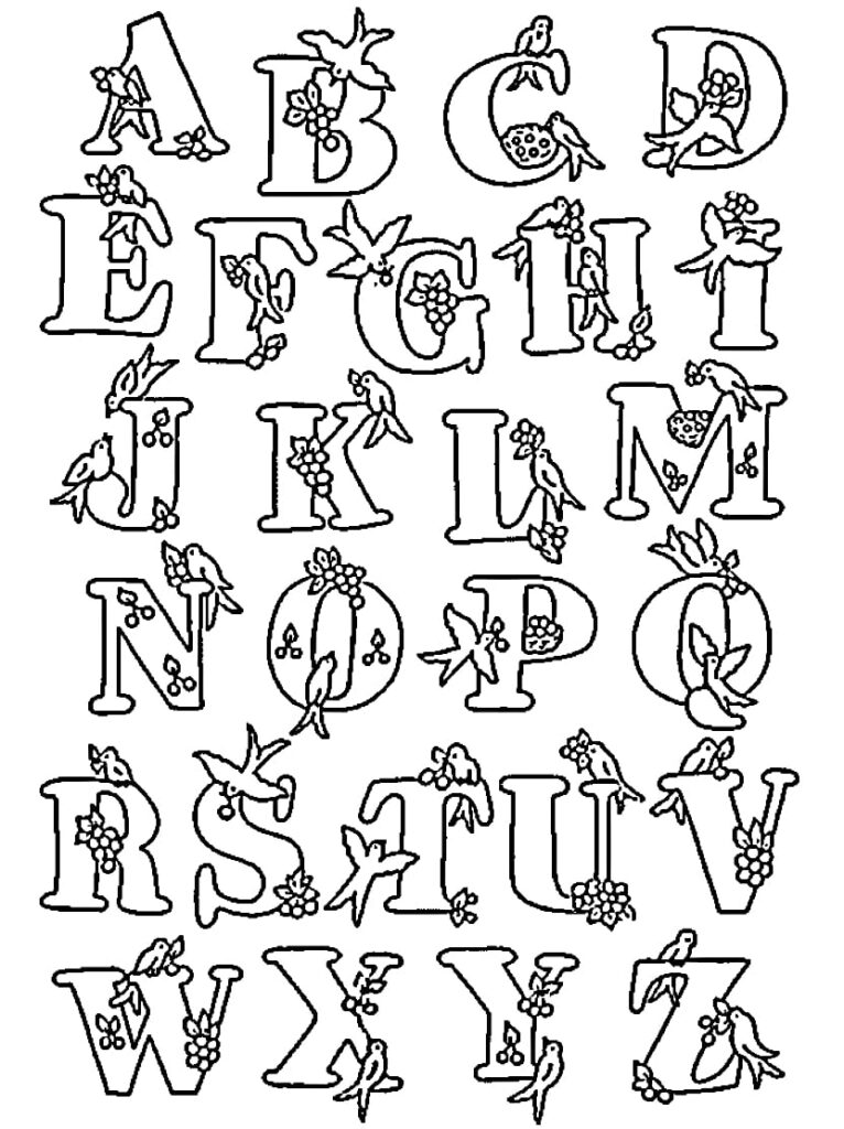 Coloriage alphabet et magie des lettres - Coloriageenfants.com