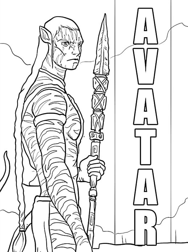Descubre la página para colorear de Avatar y sus fantásticos paisajes ...
