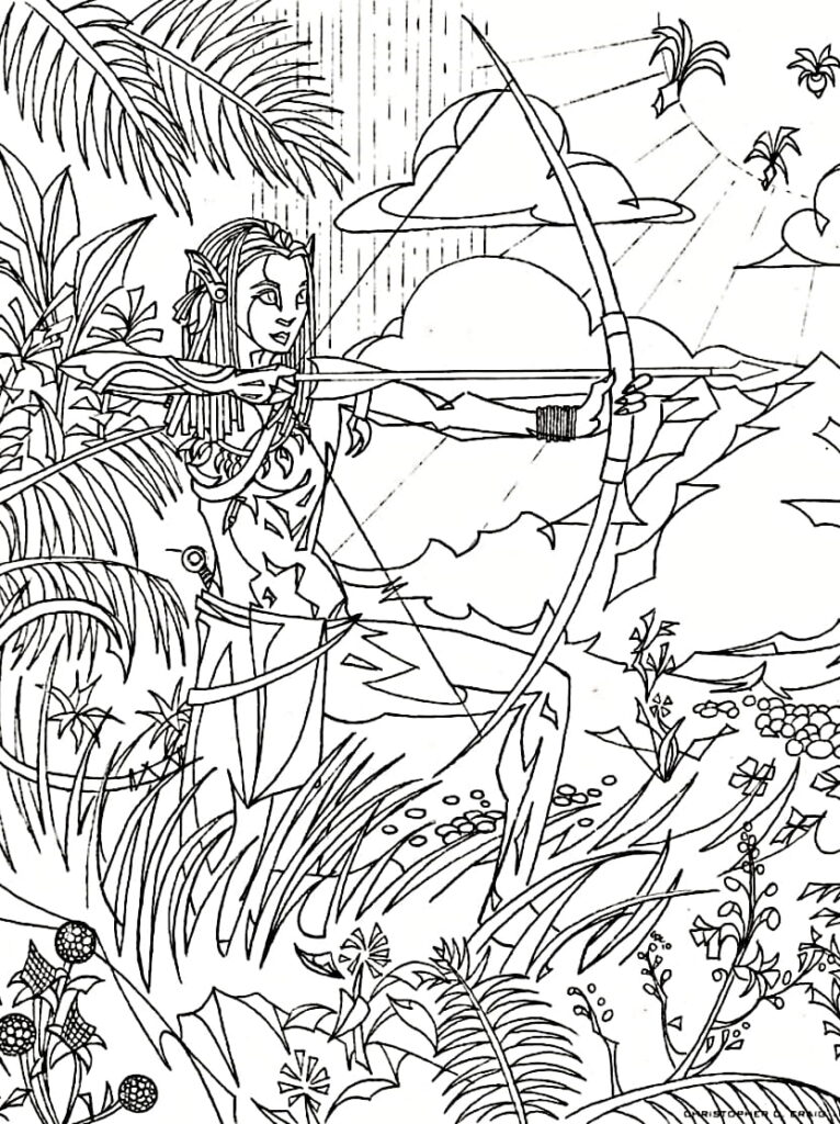 Descubre la página para colorear de Avatar y sus fantásticos paisajes ...