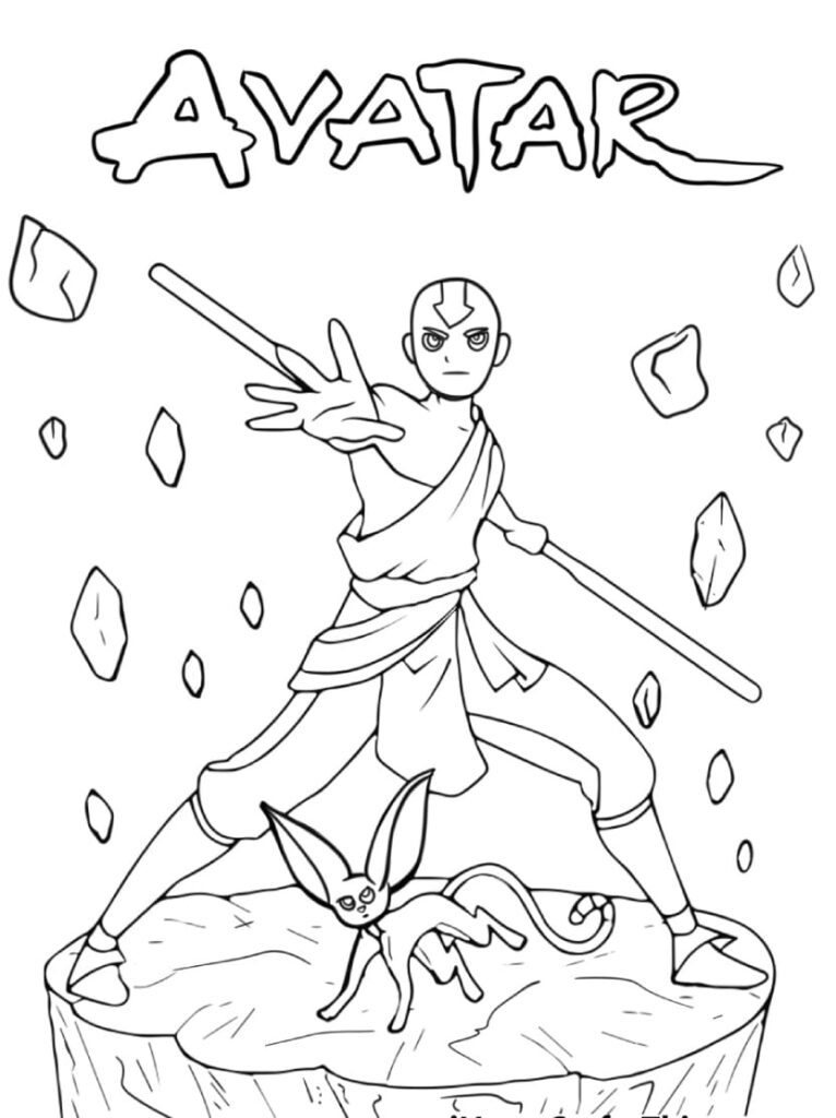 Descubre la página para colorear de Avatar y sus fantásticos paisajes ...
