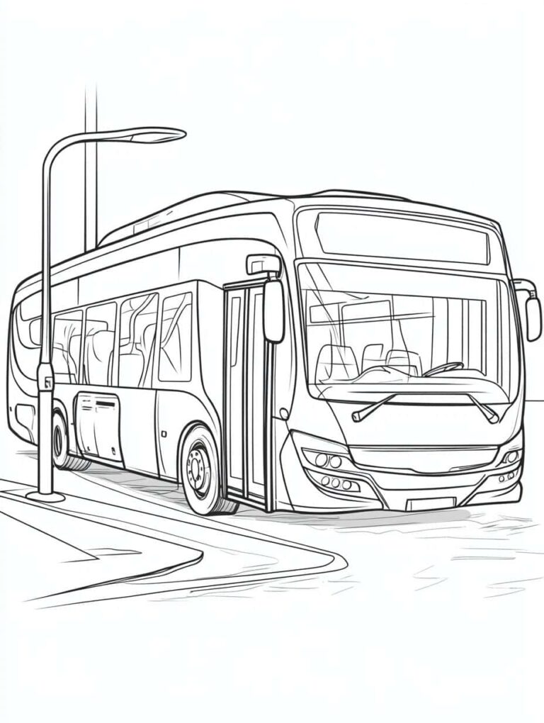 Coloriage Bus et trajets amusants - Coloriageenfants.com