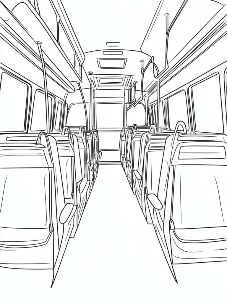 Coloriage Bus et trajets amusants - Coloriageenfants.com