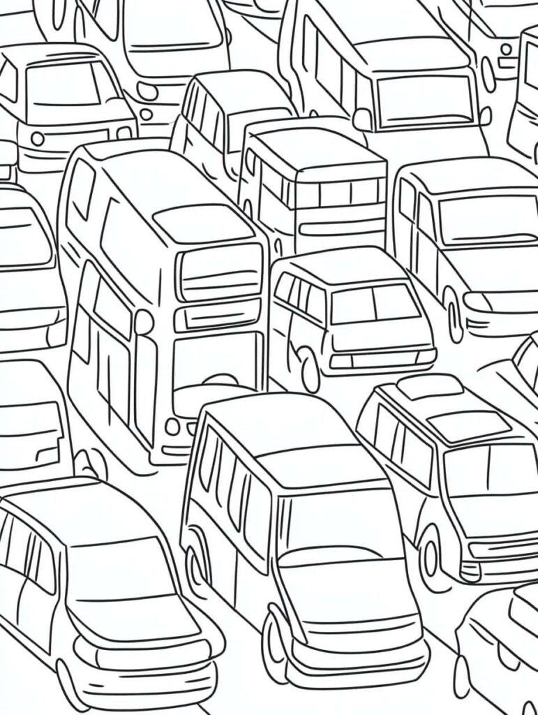 Coloriage Bus et trajets amusants - Coloriageenfants.com