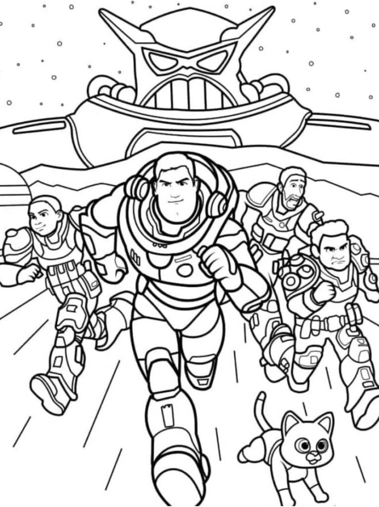 Devenez un Héros avec le Coloriage Buzz l'Éclair - Coloriageenfants.com