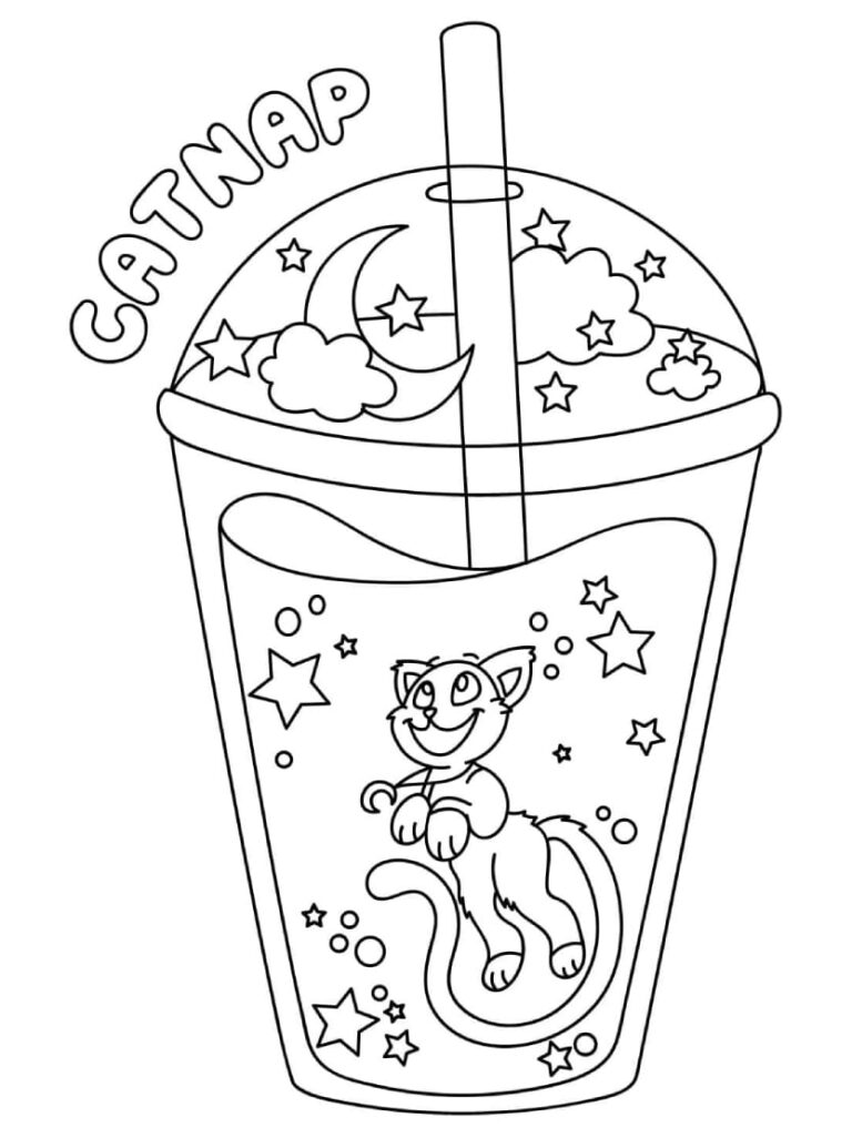 Coloriage Catnap Rigolo et Mignon - Coloriageenfants.com