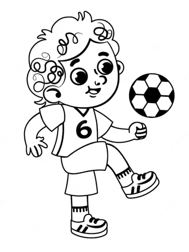 Coloriage football pour les fans de sport - Coloriageenfants.com