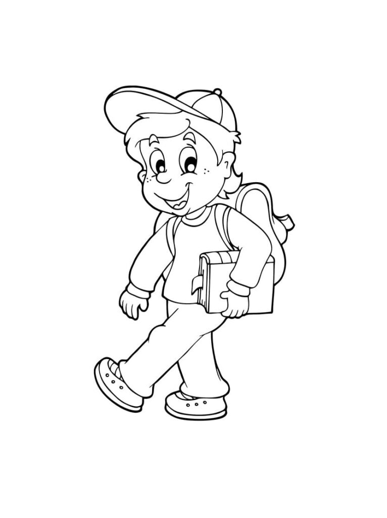Coloriage garçon pour de grandes aventures - Coloriageenfants.com