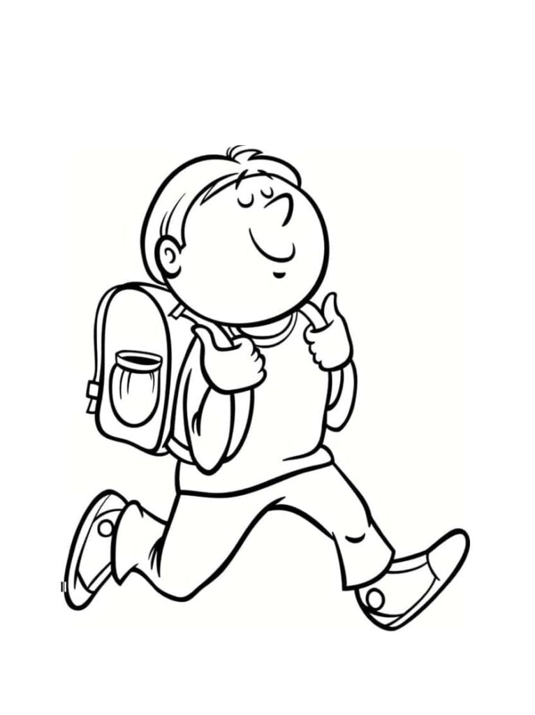 Coloriage garçon pour de grandes aventures - Coloriageenfants.com