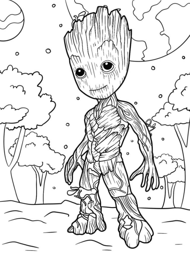 Créez votre propre Coloriage Groot - Coloriageenfants.com