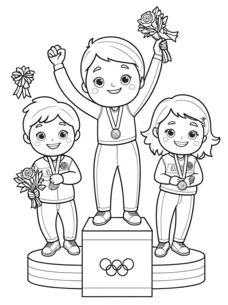 Coloriage Jeux Olympiques 2024 pour les enfants sportifs - Coloriageenfants.com