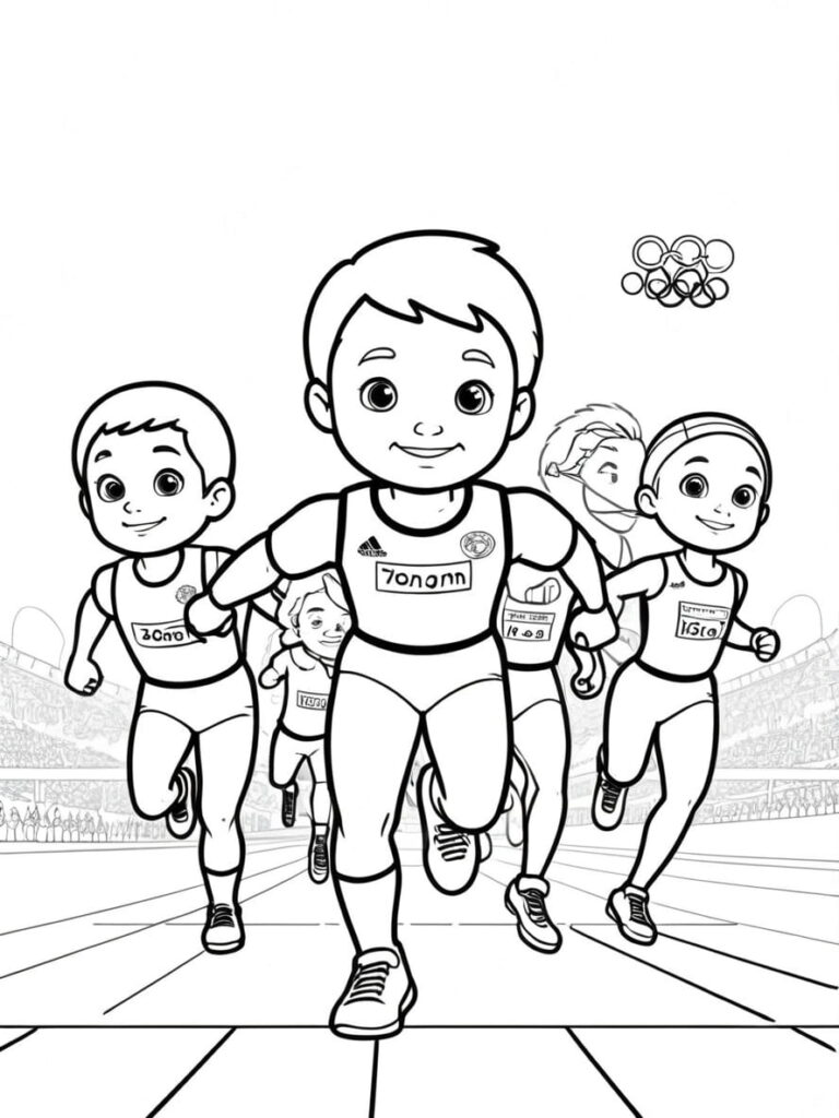 Coloriage Jeux Olympiques 2024 pour les enfants sportifs - Coloriageenfants.com
