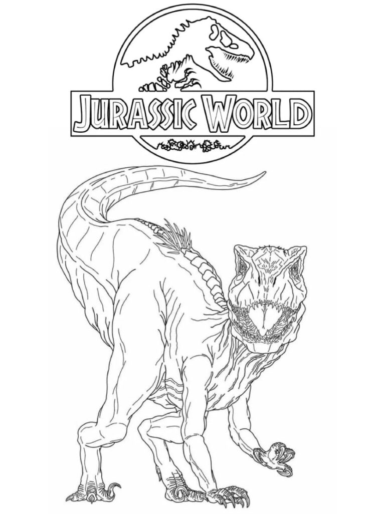 Páginas para colorear divertidas de Jurassic World - Coloriageenfants.com