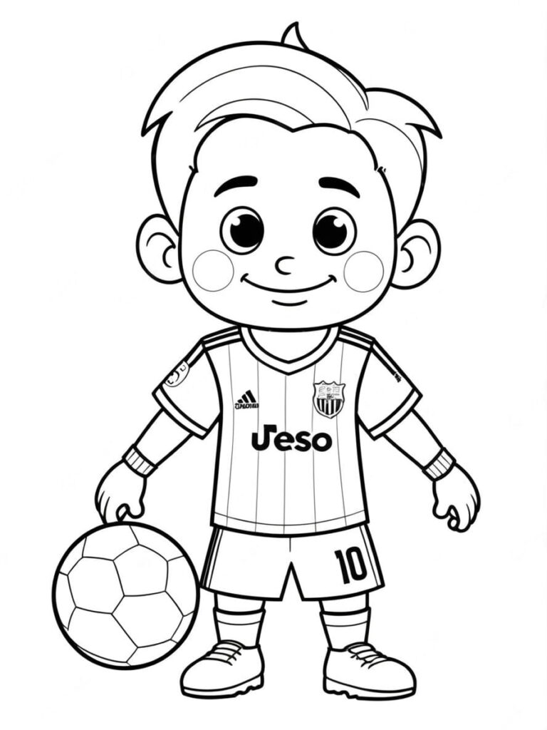 Coloriage Messi et ses plus belles actions - Coloriageenfants.com