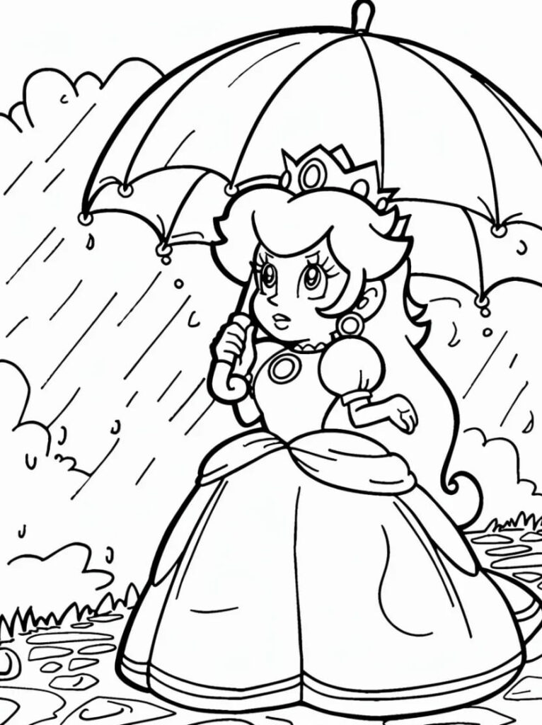 Coloriage Peach Fun et Facile - Coloriageenfants.com
