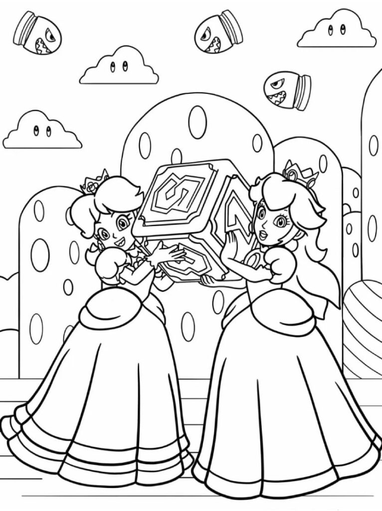 Coloriage Peach Fun et Facile - Coloriageenfants.com