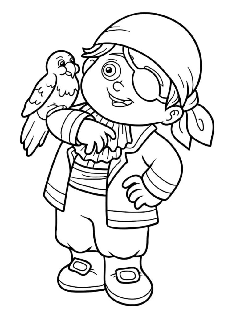 Coloriage Pirate et Aventures En Mer - Coloriageenfants.com