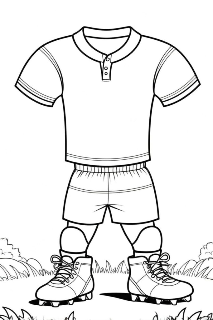 Coloriage Rugby et ses moments épiques - Coloriageenfants.com
