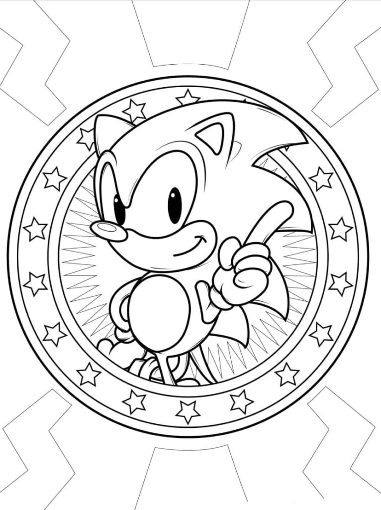 Coloriage Sonic et ses Aventures - Coloriageenfants.com